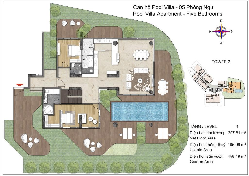 Tháp Hawaii - Căn hộ Đảo Kim Cương [Diamond Island]